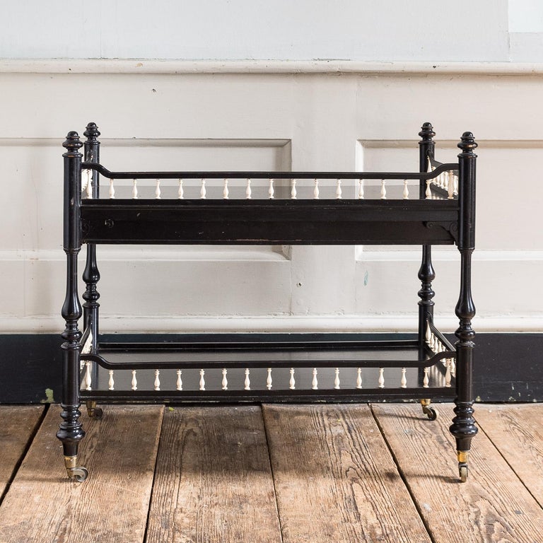 Mid-Victorian Ebonized Étagère Trolley by Howard and Sons at 1stDibs
