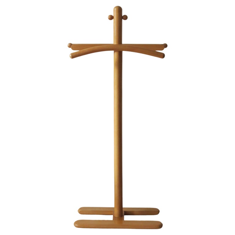 Midcentury 1960s Vintage Wooden Valet Clothes Stand Butler Stand at 1stDibs