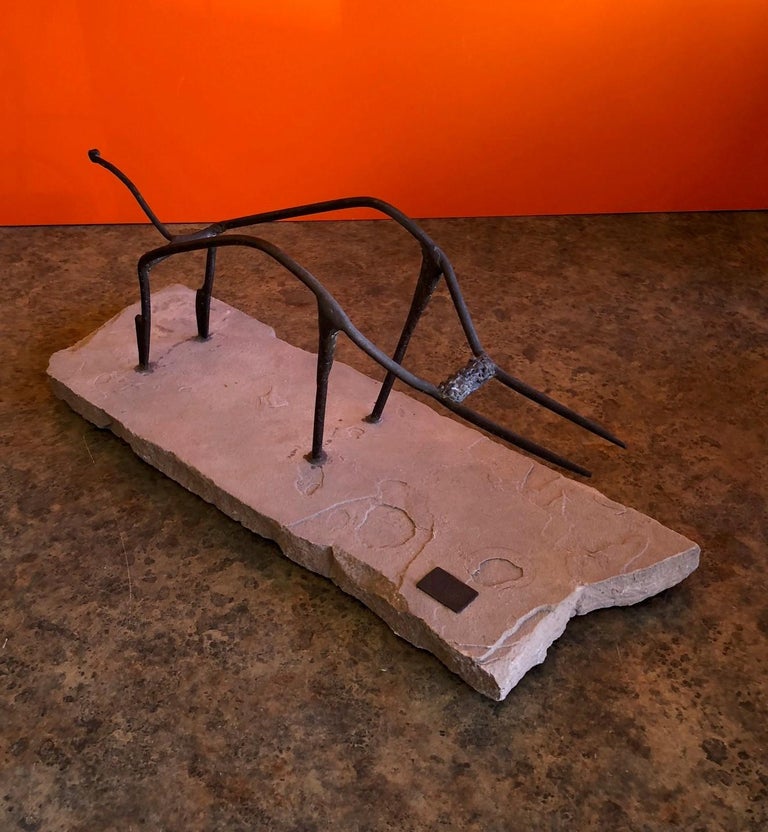 Midcentury Abstract Metal Sculpture by Calif Artist Ken Vares "Brave ...
