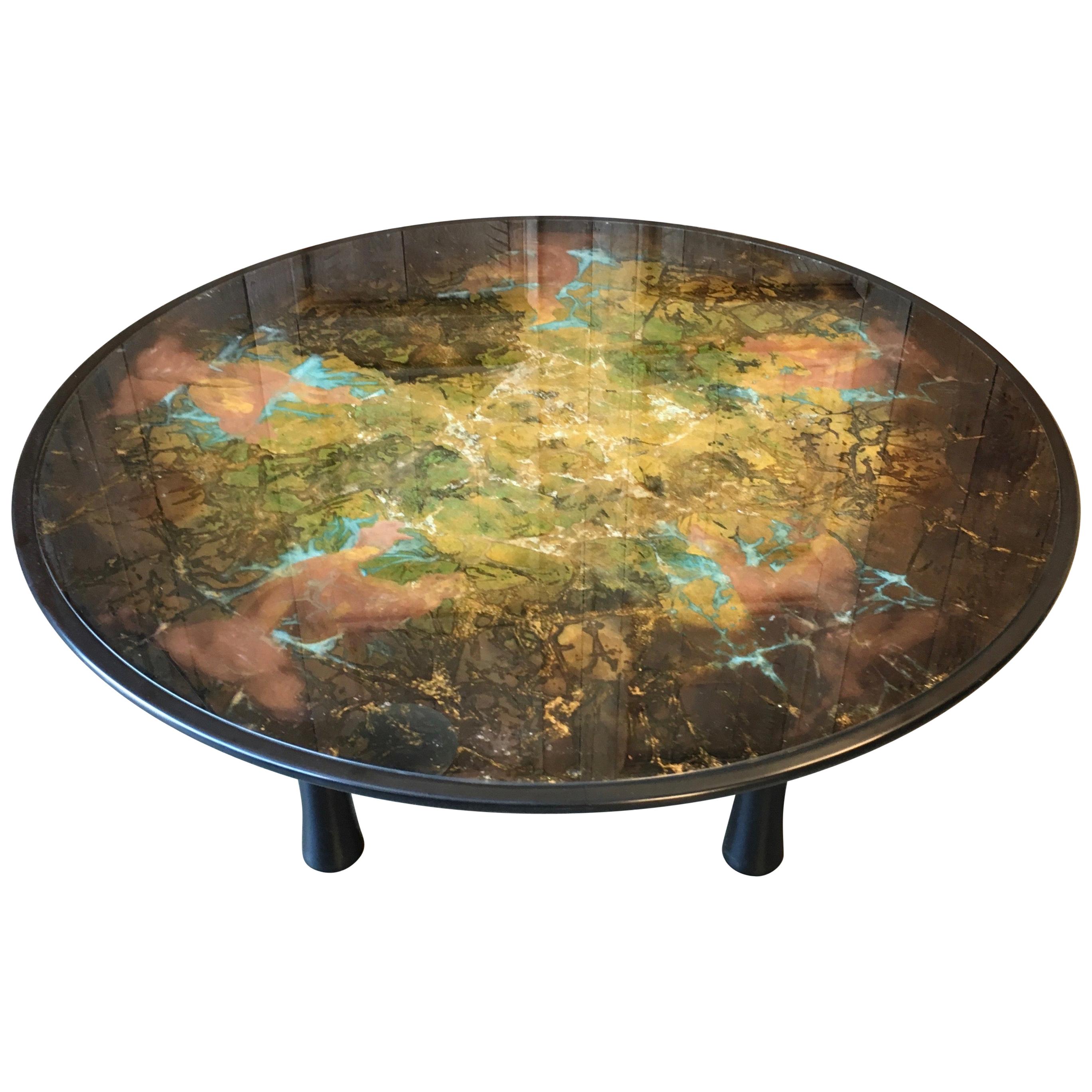 Midcentury Abstract Top Coffee Table at 1stDibs