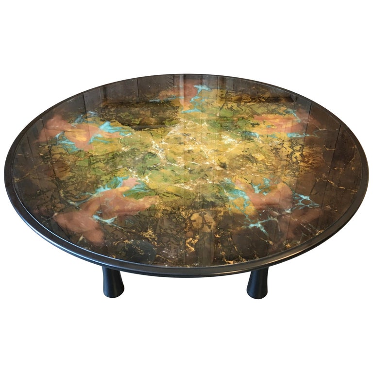 Midcentury Abstract Top Coffee Table at 1stDibs