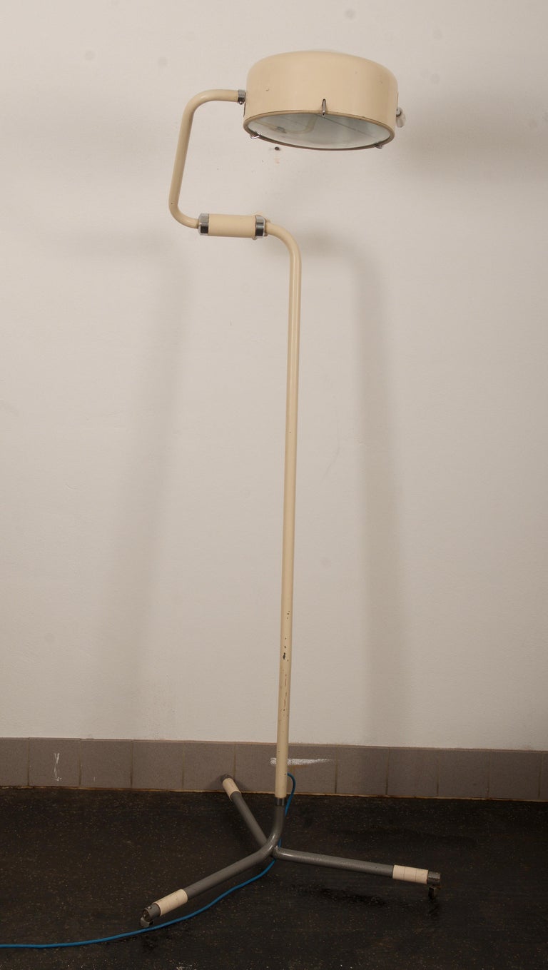 Midcentury Adjustable Industrial Medical Floor Lamp For Sale at 1stDibs