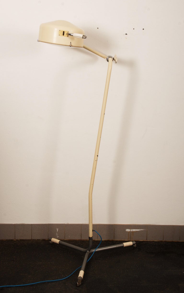 Midcentury Adjustable Industrial Medical Floor Lamp For Sale at 1stDibs
