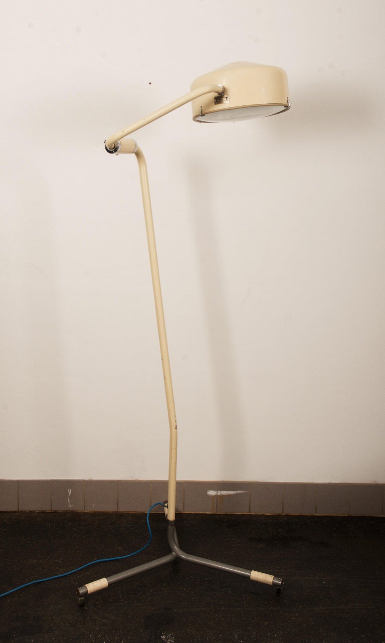 Midcentury Adjustable Industrial Medical Floor Lamp For Sale at 1stDibs