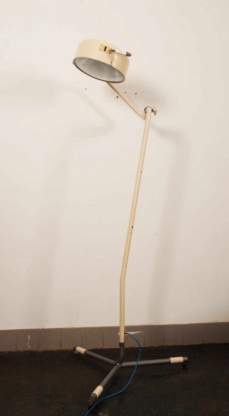 Midcentury Adjustable Industrial Medical Floor Lamp For Sale at 1stDibs