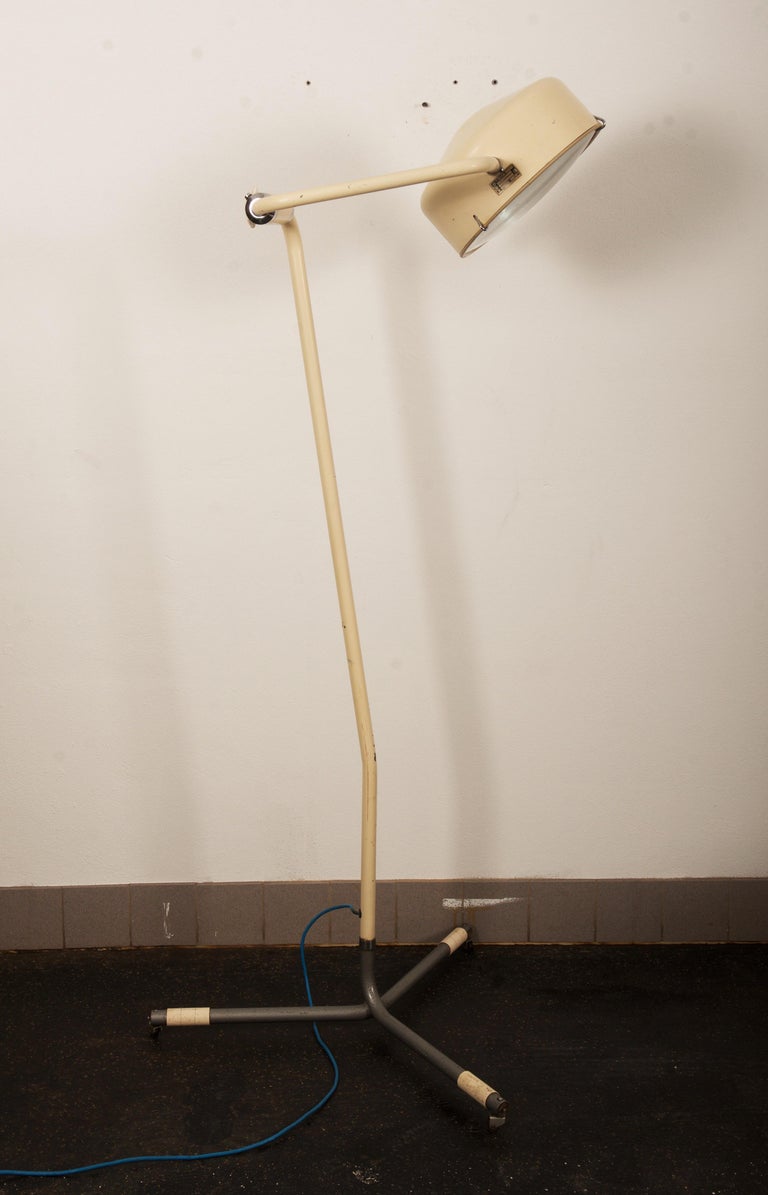 Midcentury Adjustable Industrial Medical Floor Lamp For Sale at 1stDibs