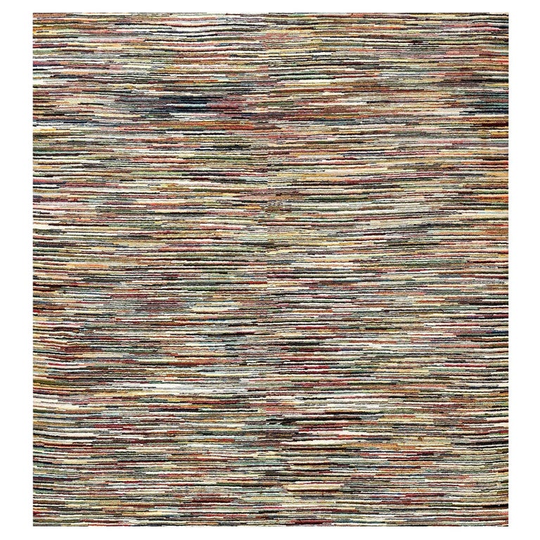 Doris Leslie Blau Collection Midcentury Colorful Striped Wool American ...