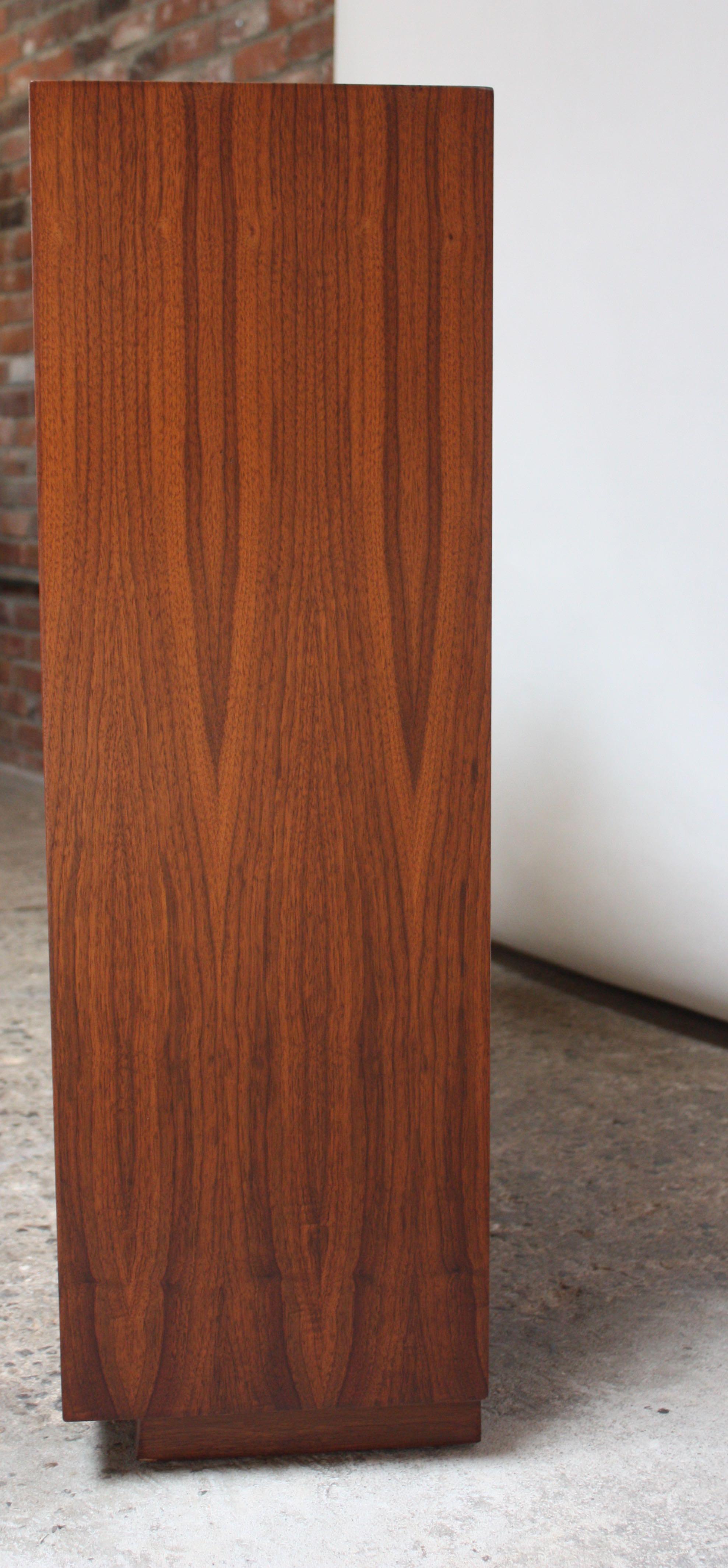 Midcentury American Modern Walnut Open Bookcase at 1stDibs