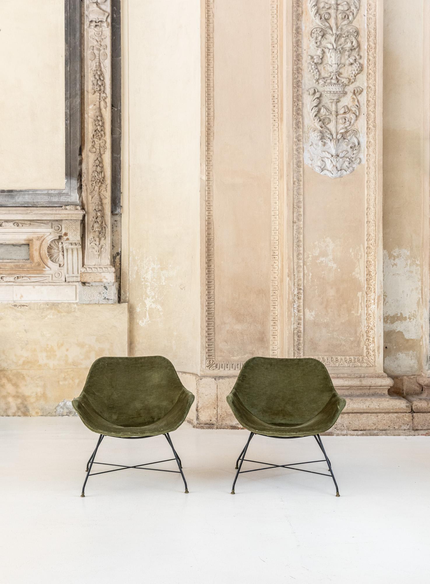Midcentury armchairs by Augusto Bozzi for Saporiti, Italy 1950 For Sale ...