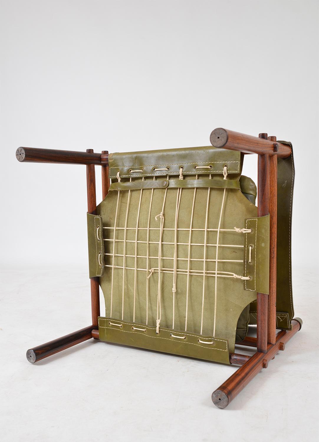 Midcentury Arne Norell Sirocco Safari Rosewood Leather Lounge Chair ...