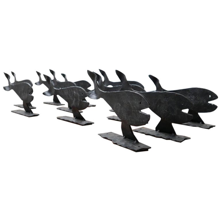 Midcentury Artist Made Blacksmith Fish Sculptures at 1stDibs