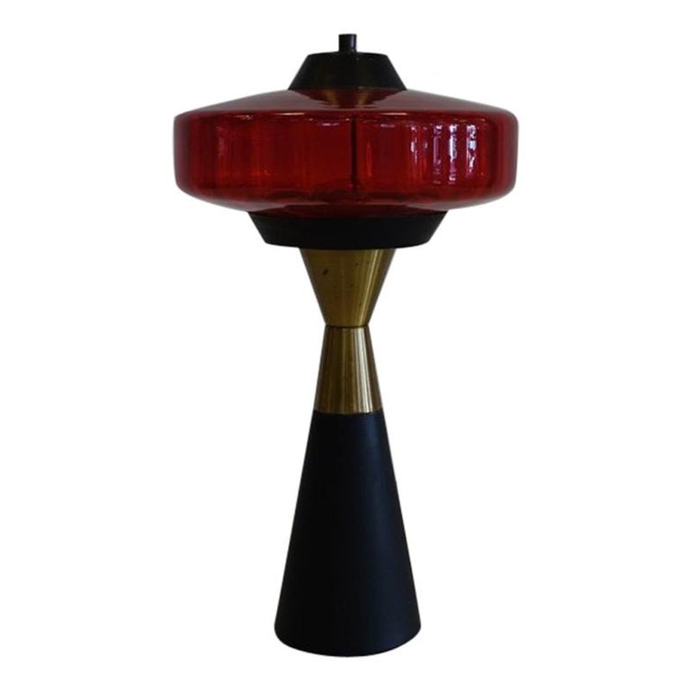 Midcentury Attributed to Stilnovo Diabolo Table Lamp, 1950s at 1stDibs