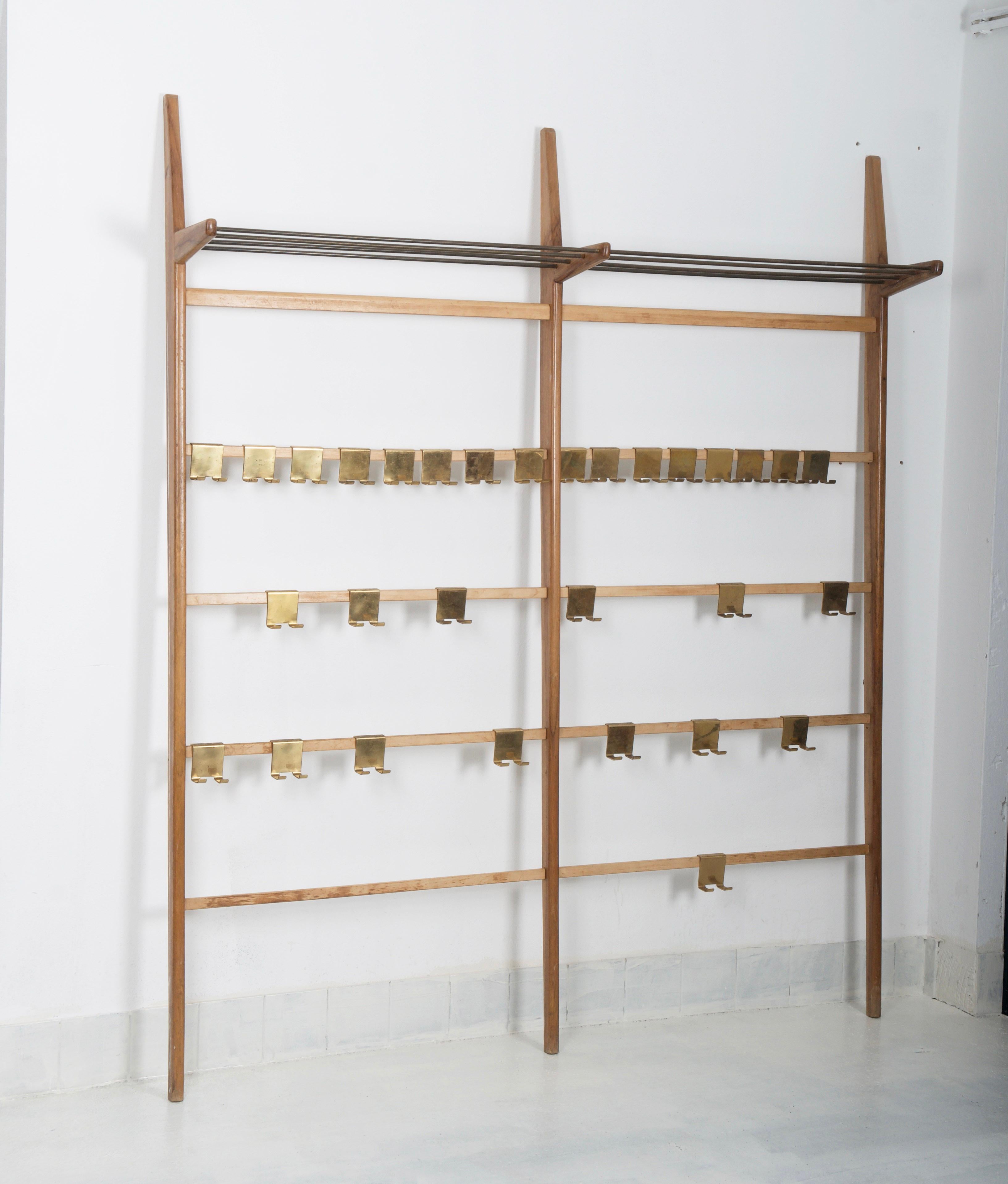 Midcentury Austrian Coat Check Wardrobe For Sale at 1stDibs