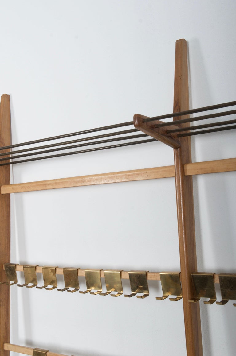 Midcentury Austrian Coat Check Wardrobe For Sale at 1stDibs