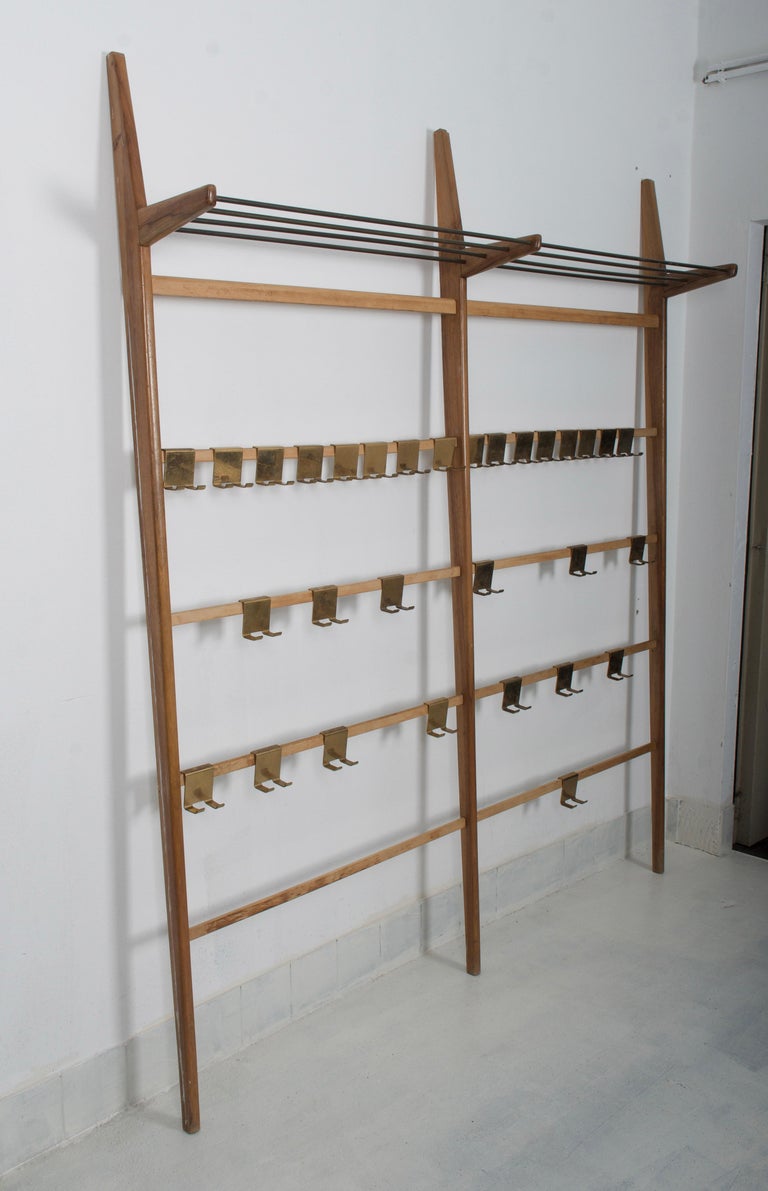 Midcentury Austrian Coat Check Wardrobe For Sale at 1stDibs