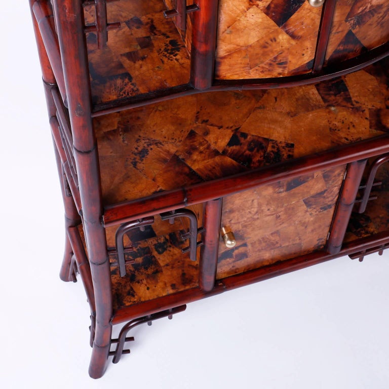 Midcentury Bamboo Etagere at 1stDibs
