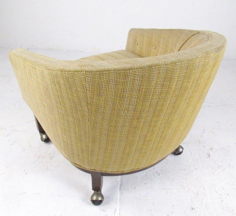 Midcentury Barrel Back Club Chair For Sale at 1stDibs
