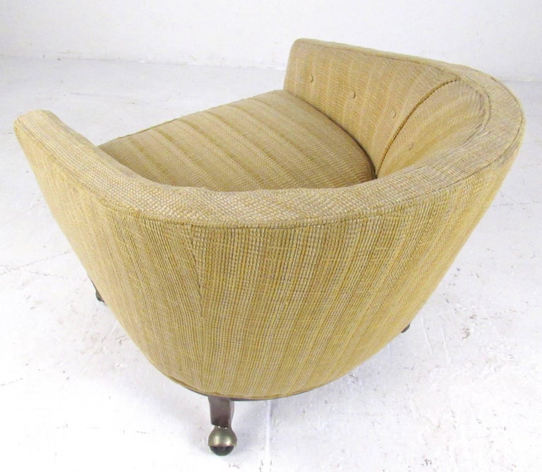 Midcentury Barrel Back Club Chair For Sale at 1stDibs