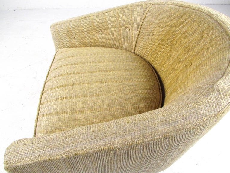 Midcentury Barrel Back Club Chair For Sale at 1stDibs