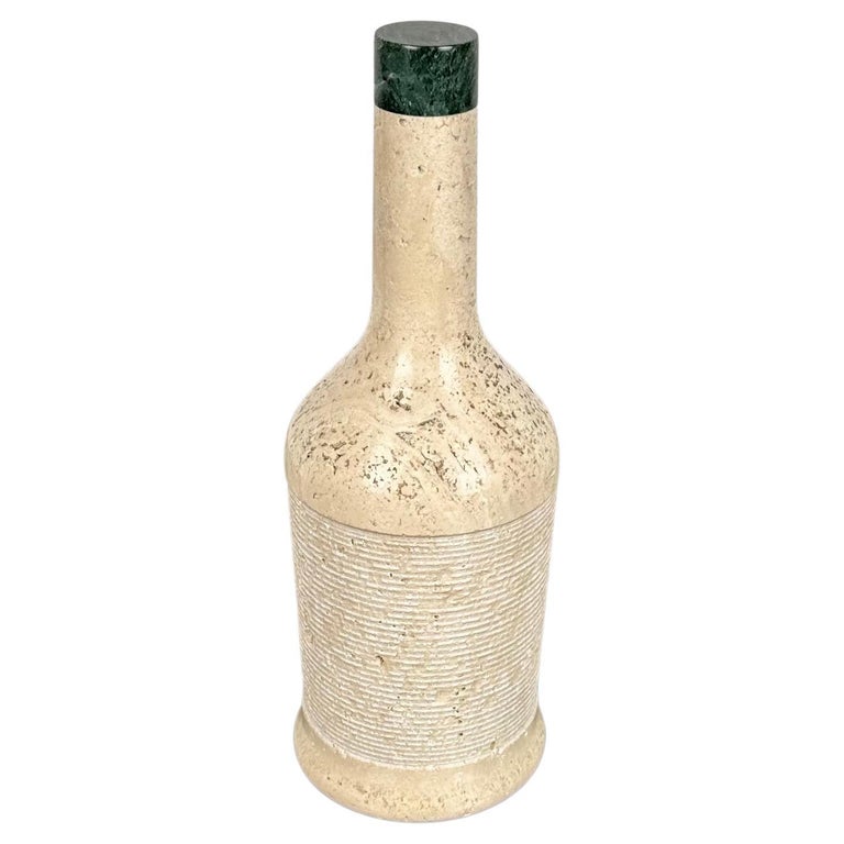 Midcentury Bottle-Shaped Sculpture in Travertine, Italy, 1970s For Sale ...