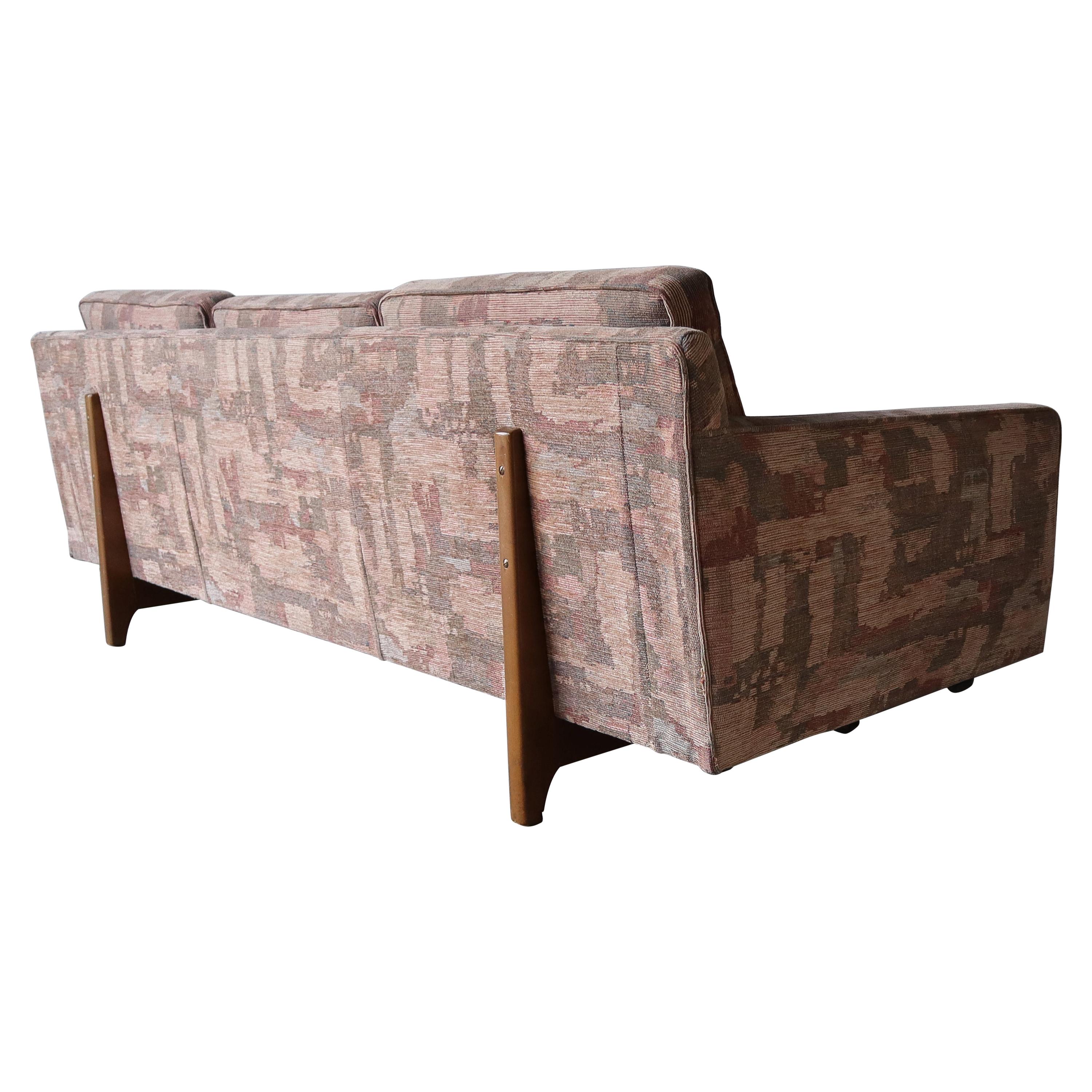 Customized European Open Back Sofa with Brass Legs For Sale at 1stDibs