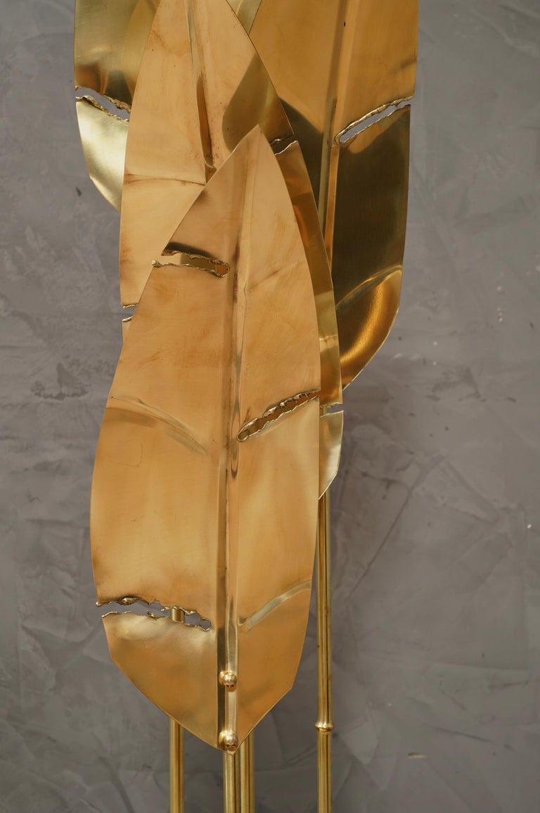 MidCentury Brass and Glass Table Lamp, 2020 For Sale at 1stDibs