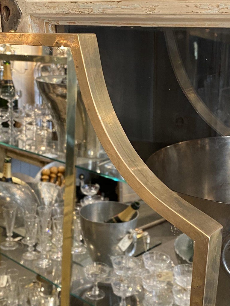 Midcentury Brass Mirror-Shield Shape, Italy at 1stDibs | shield mirror ...