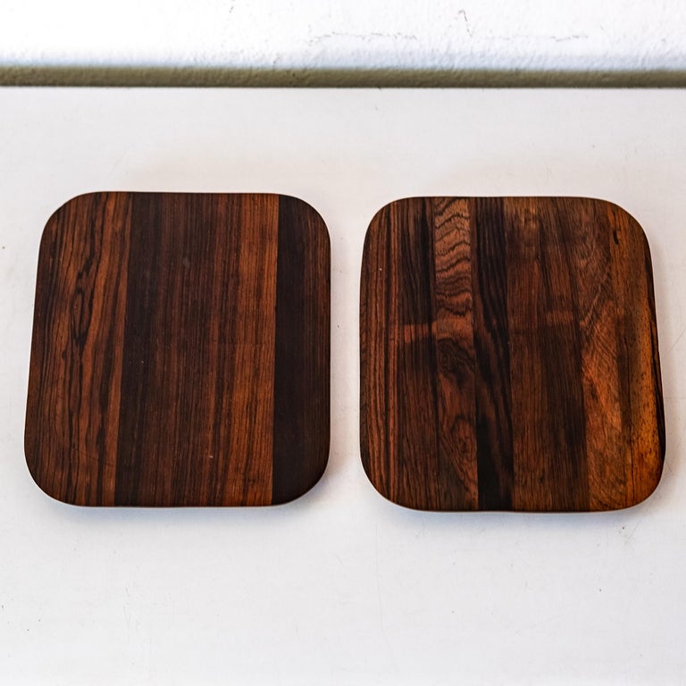 Midcentury Brazilian Modern Jean Gillon Wood Art Jacaranda Trays For Sale at 1stDibs