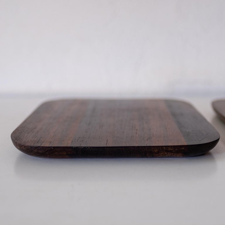 Midcentury Brazilian Modern Jean Gillon Wood Art Jacaranda Trays For Sale at 1stDibs