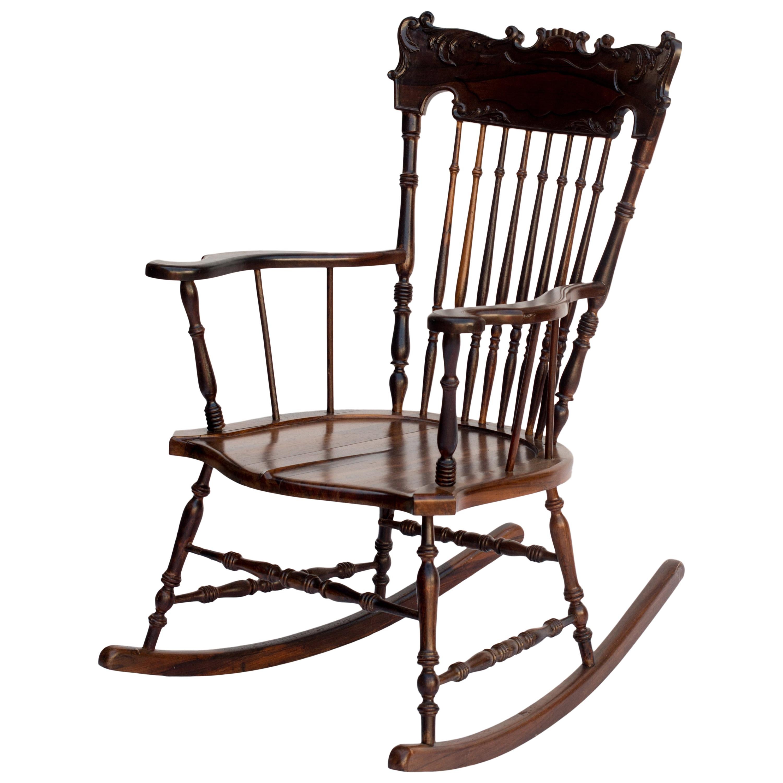 Swedish Rocking Chair in Pinewood, 1940s at 1stdibs