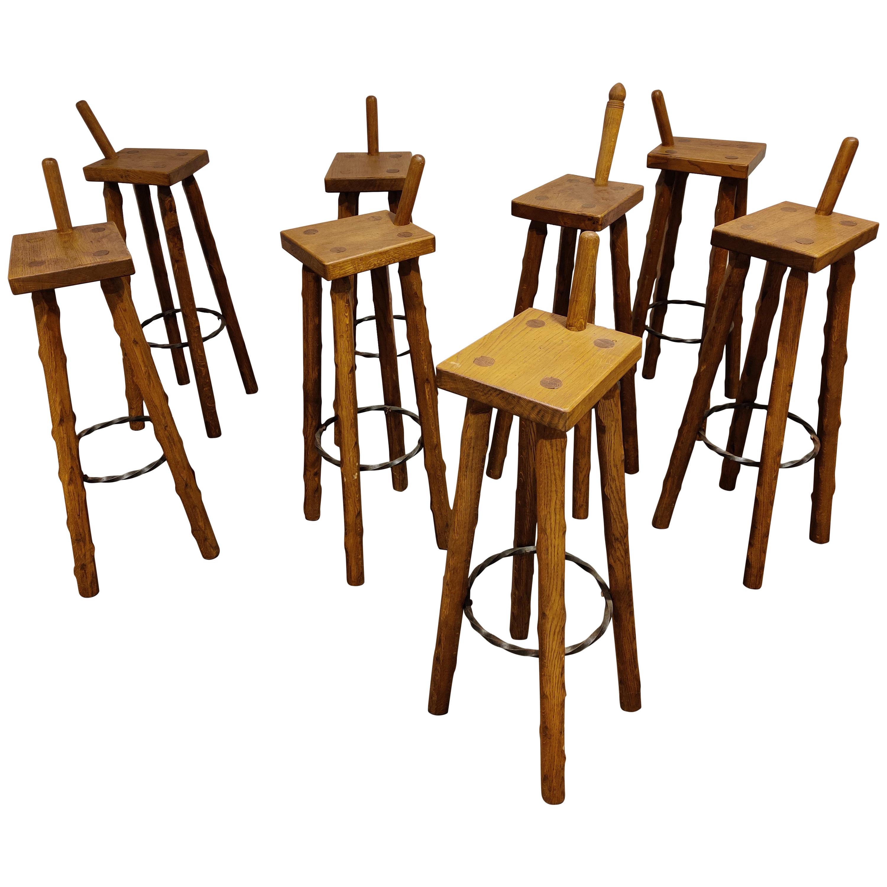 Midcentury Brutalist Bar Stools, 1950s at 1stDibs | 1950s factory barstool