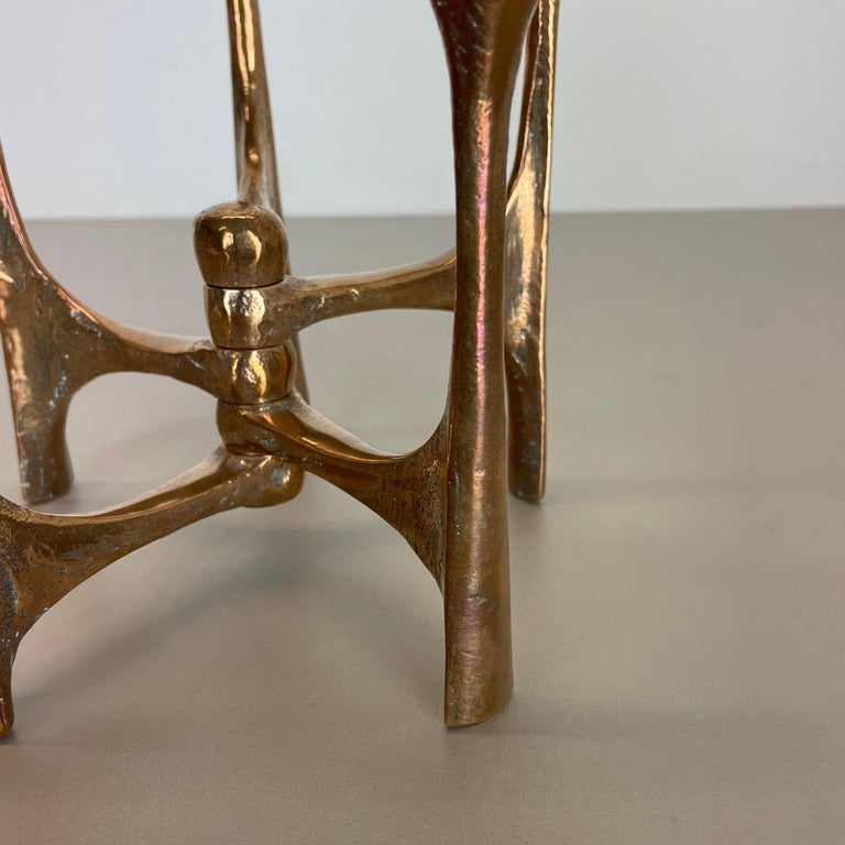 Midcentury Brutalist Bronze 1,8kg Candleholder by Michael Harjes ...