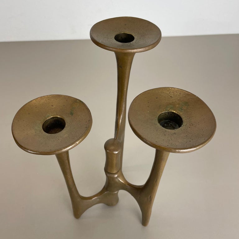 Midcentury Brutalist Bronze TRIPOD Candleholder by Michael Harjes ...
