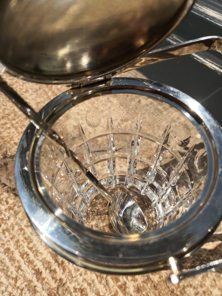 Midcentury Cartier Sterling Pair of Jars of Jam For Sale at 1stDibs