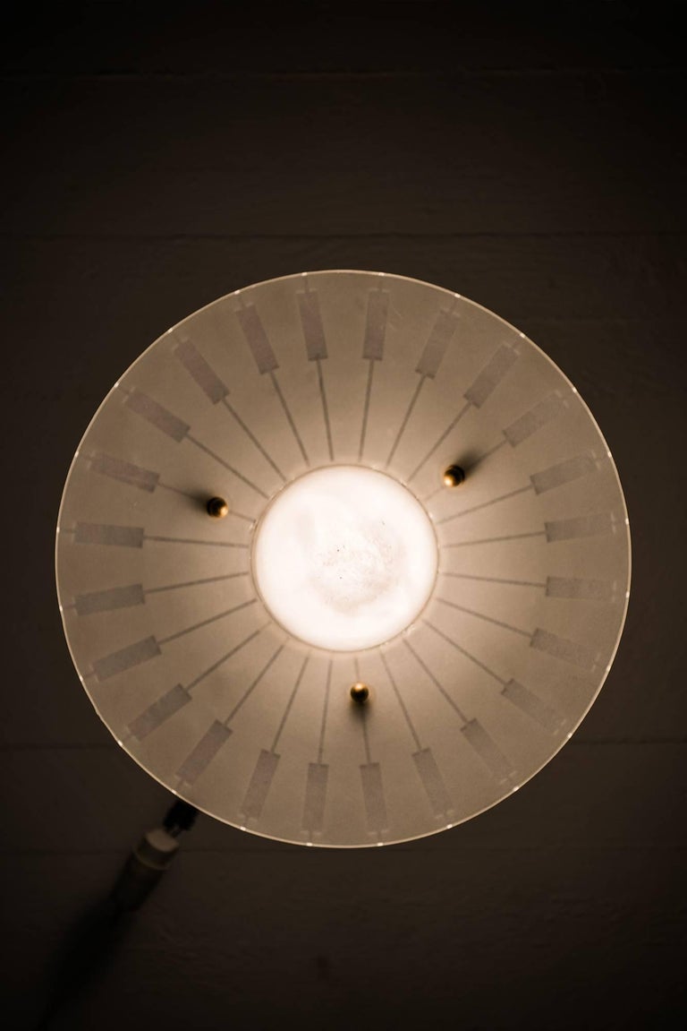 Midcentury Ceiling Lamp in Etched Glass Produced in Sweden For Sale at ...