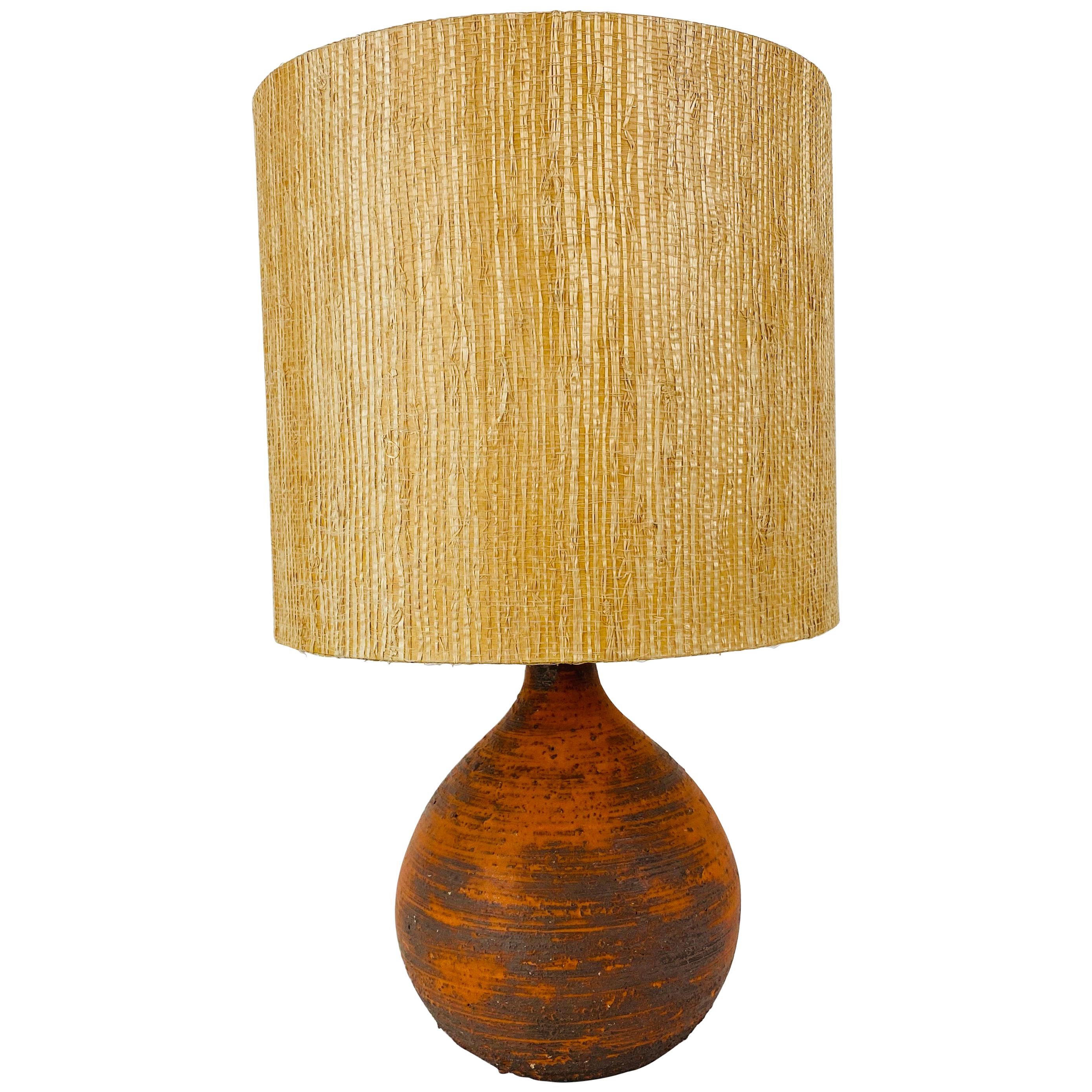 1960s Glazed Terracotta Lamp Base at 1stDibs