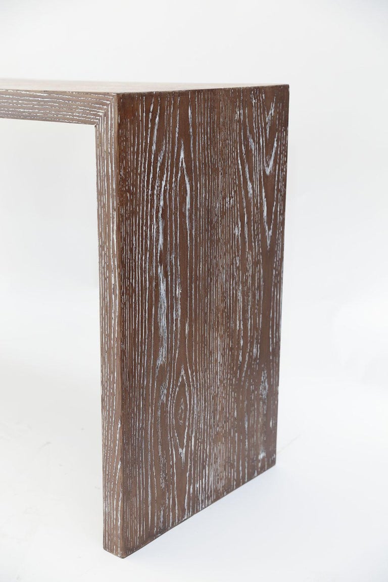 Midcentury Cerused Oak Console For Sale at 1stDibs