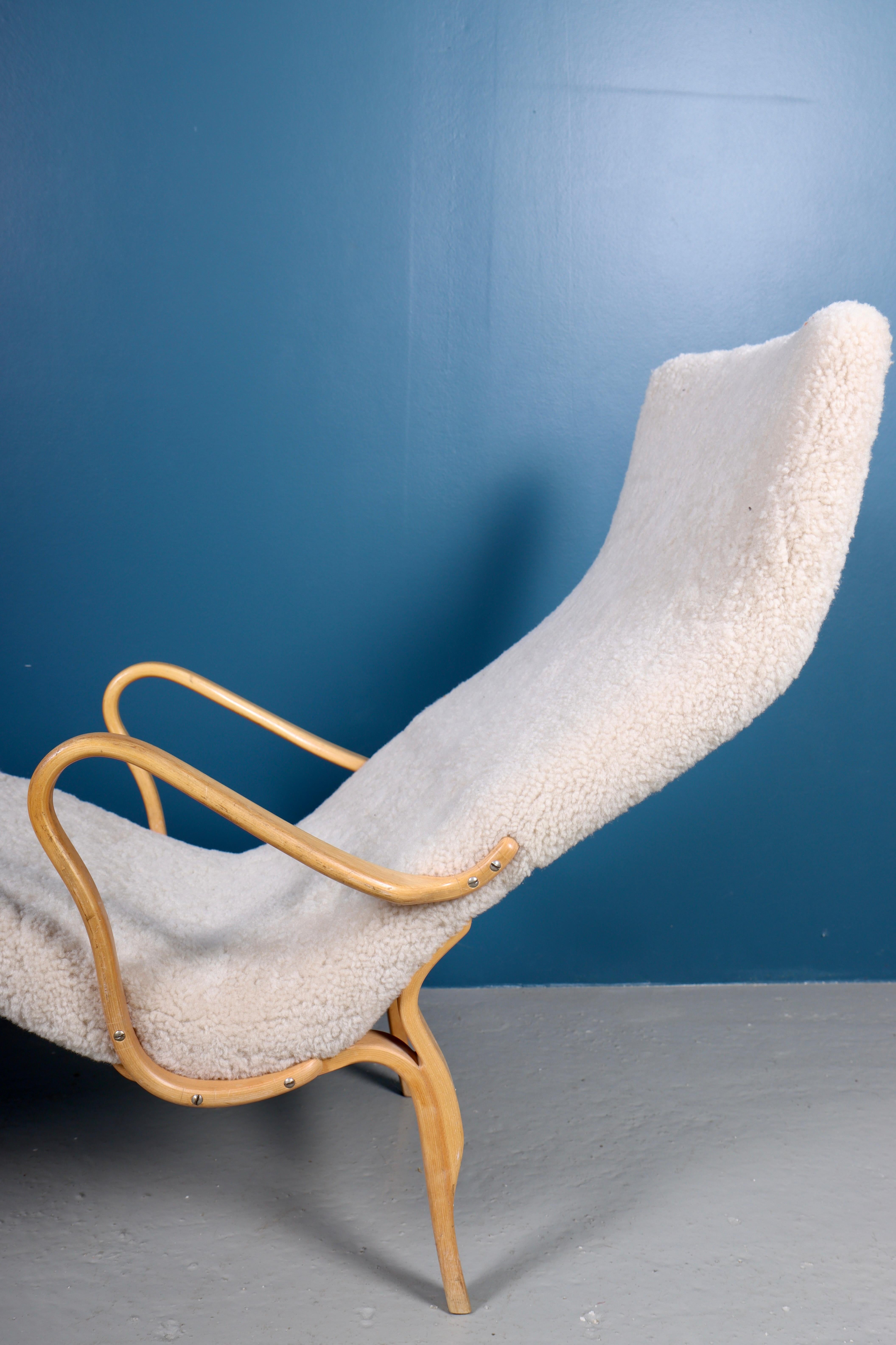 Midcentury Chaise Long Model Pernilla 3 Designed by Bruno Mathsson For ...