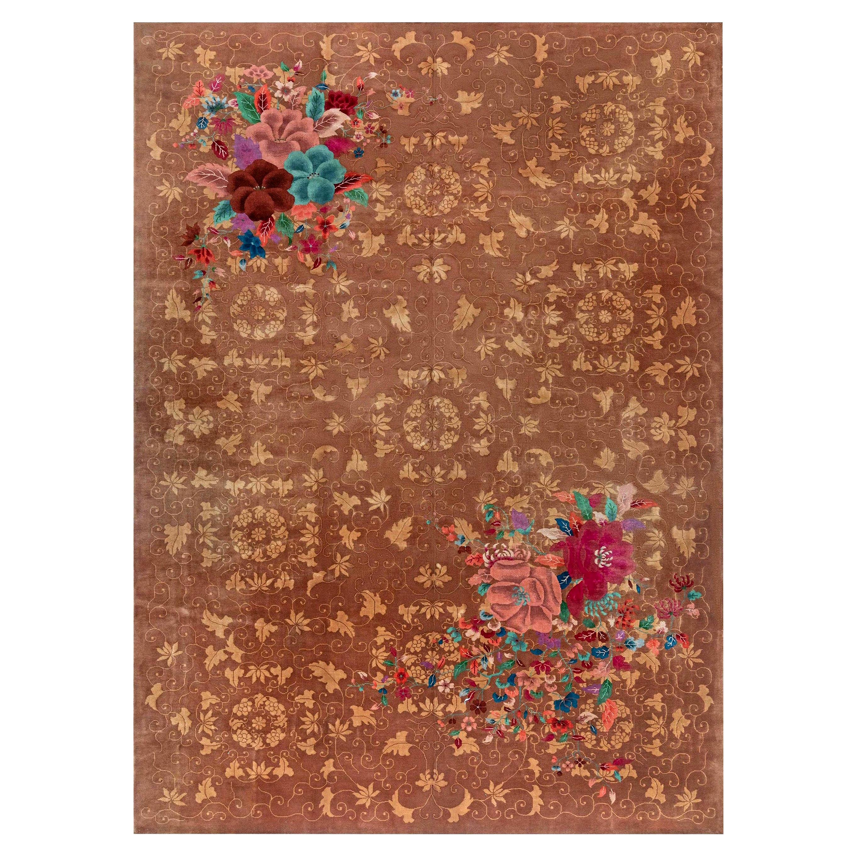 Doris Leslie Blau Collection Vintage Chinese Art Deco Handmade Wool Rug ...