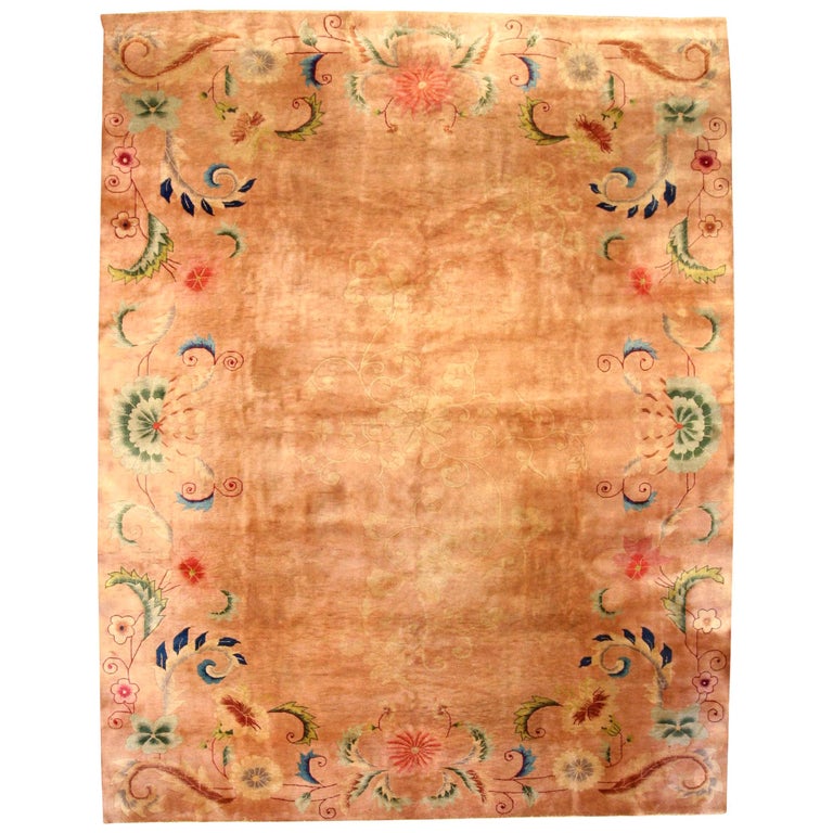 Doris Leslie Blau Collection Chinese Art Deco Lotus Flower Design ...