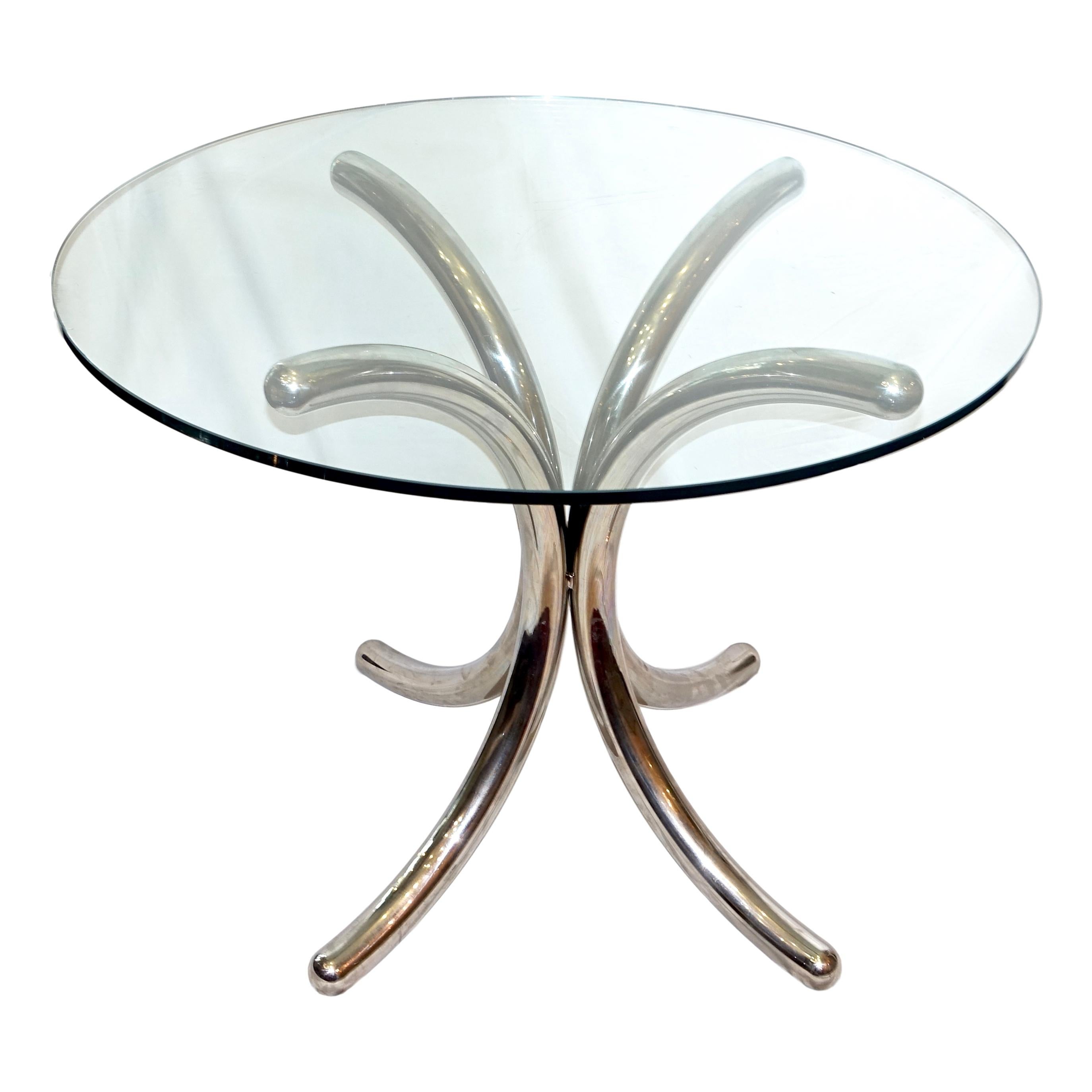 GLASS SPIRAL TABLE at 1stDibs