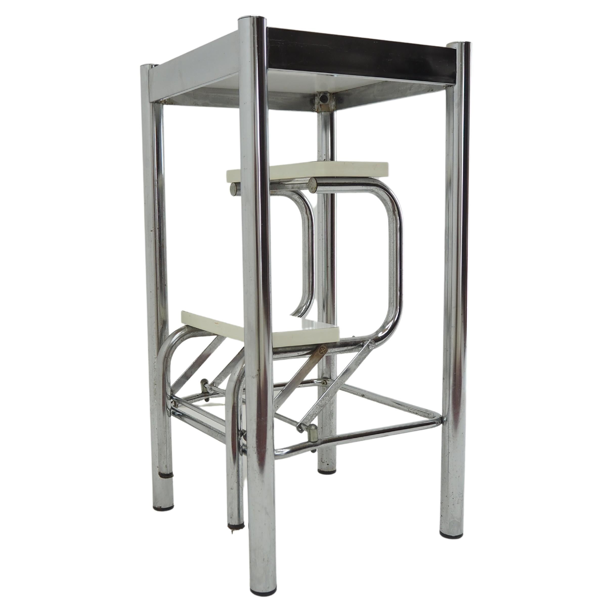 Pair Italian Chrome Stools For Sale at 1stDibs