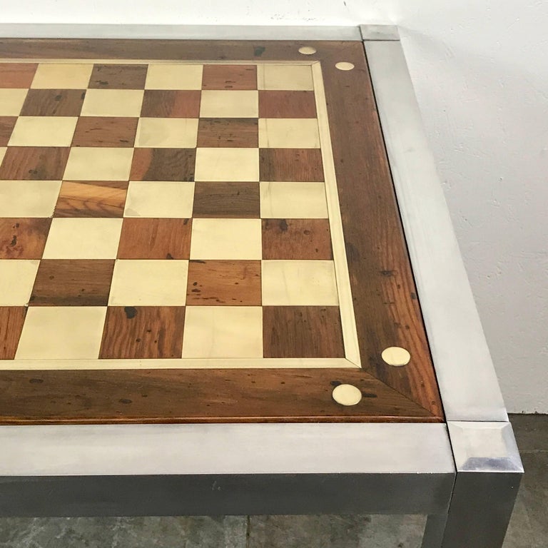 Midcentury Chrome Parsons Games Table at 1stDibs