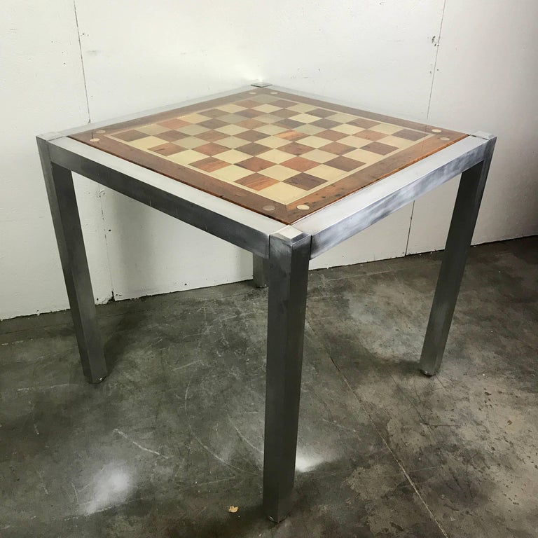 Midcentury Chrome Parsons Games Table at 1stDibs