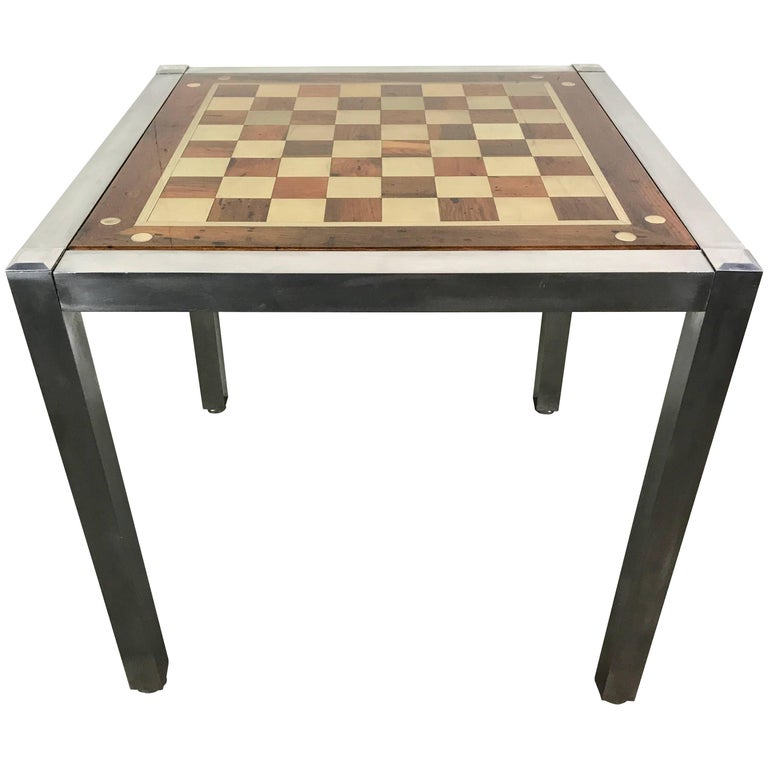 Midcentury Chrome Parsons Games Table at 1stDibs