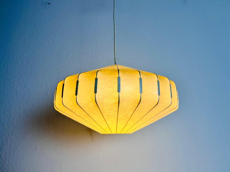 Midcentury Cocoon Losange Shape Pendant Light, 1960s, Italy For Sale at ...