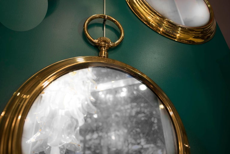 Midcentury Couple of Bronze Watch Mirrors at 1stDibs