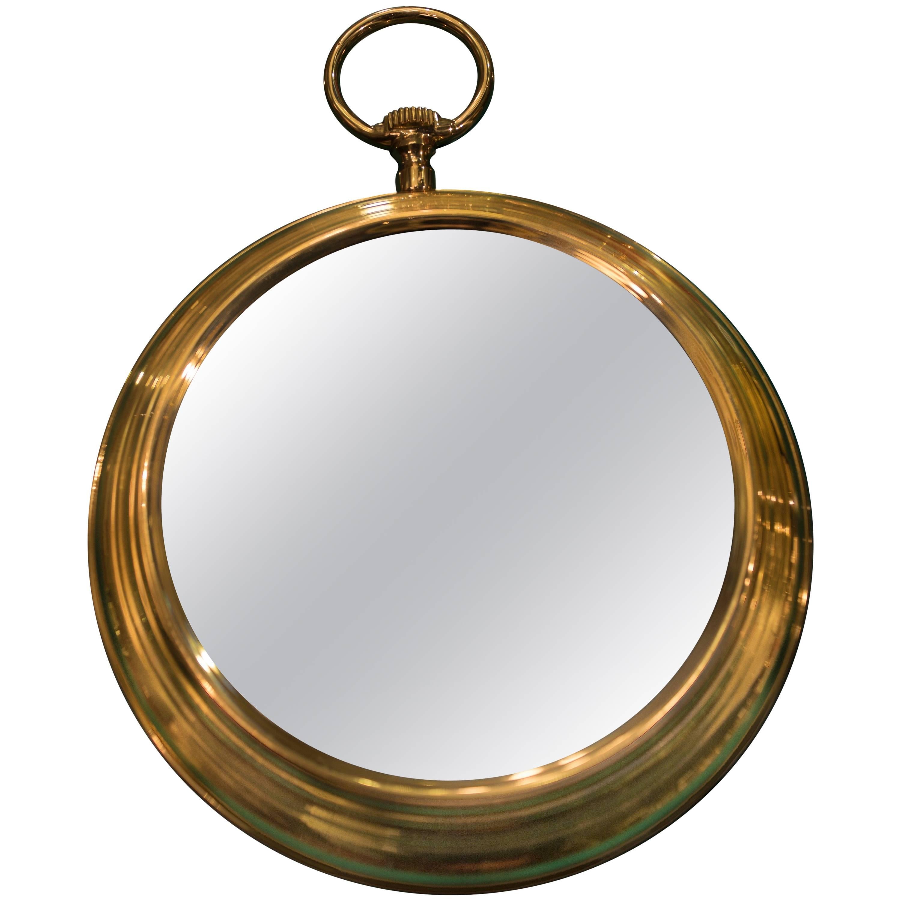 Midcentury Couple of Bronze Watch Mirrors at 1stDibs