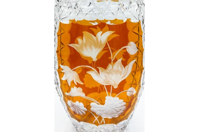 Mid-Century Crystal Vase, Julia Glassworks, Poland, 1960s For Sale at ...