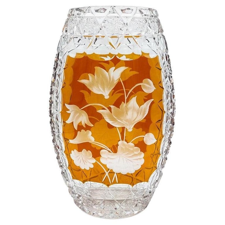 Mid-Century Crystal Vase, Julia Glassworks, Poland, 1960s For Sale at ...